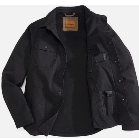 Venado | Jackets & Coats | Concealed Carry Flannel Lined Canvas Shirt ...